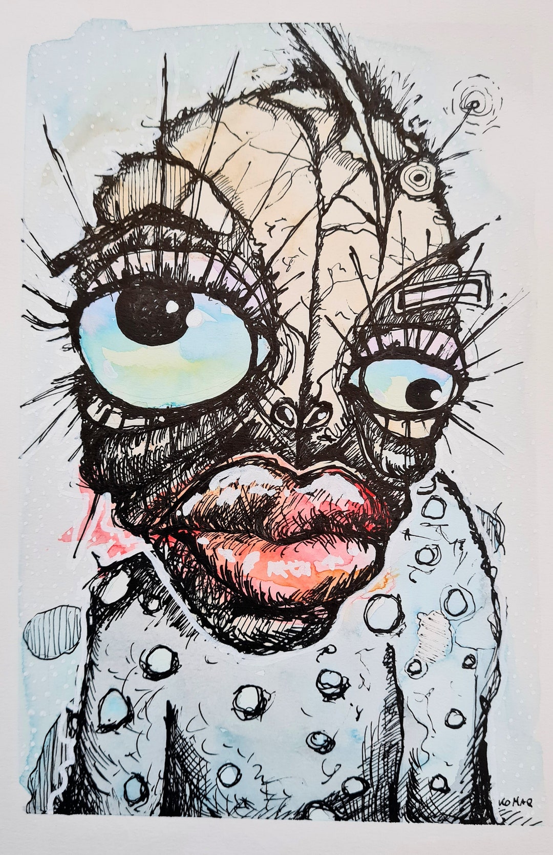 ORIGINAL A4 ARTWORK. Avant-garde Portraits. Fun and - Etsy