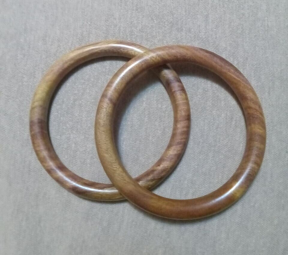 DIY Wood Rings Handbag Handle Stained & Finished LG Bangle O-ring ...