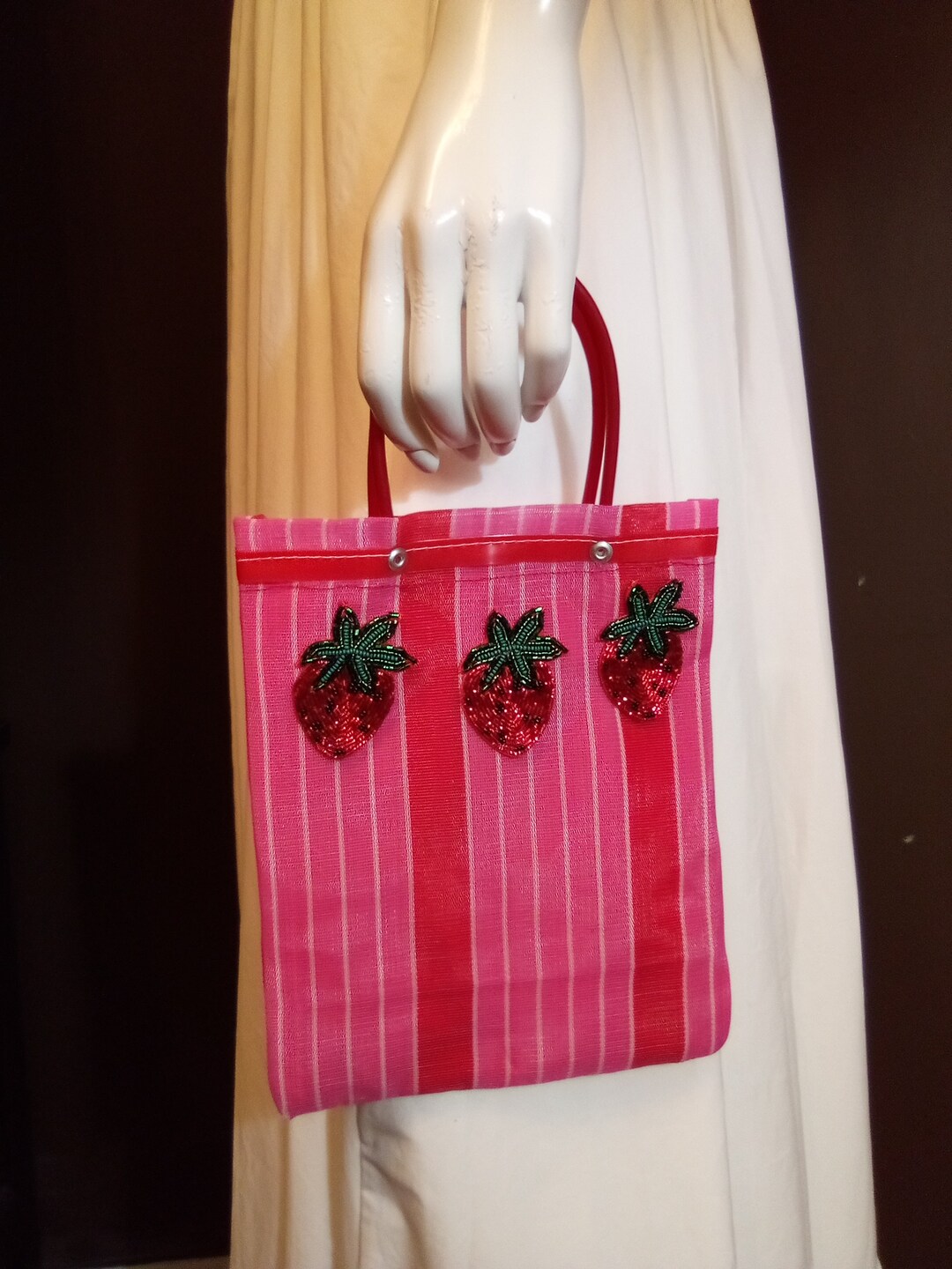 Lux Mexican Market Bag Flat Tote Bolsa De Malla Blue W/ - Etsy