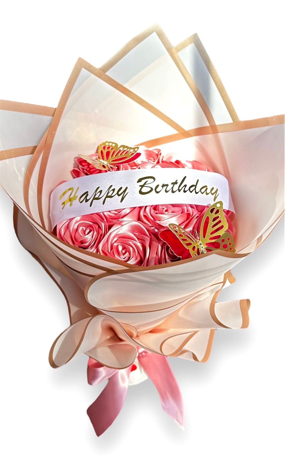 Personalized Ribbon, Roses Bouquet, Eternal Roses Bouquet. Forever ...