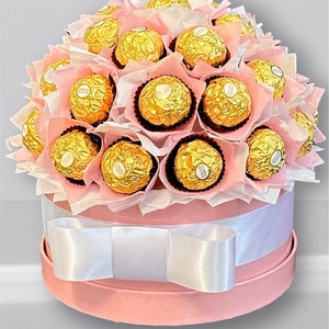 Ferrero Rocher Bouquet Pink Box. Mother’s Day Bouquet. Chocolate ...