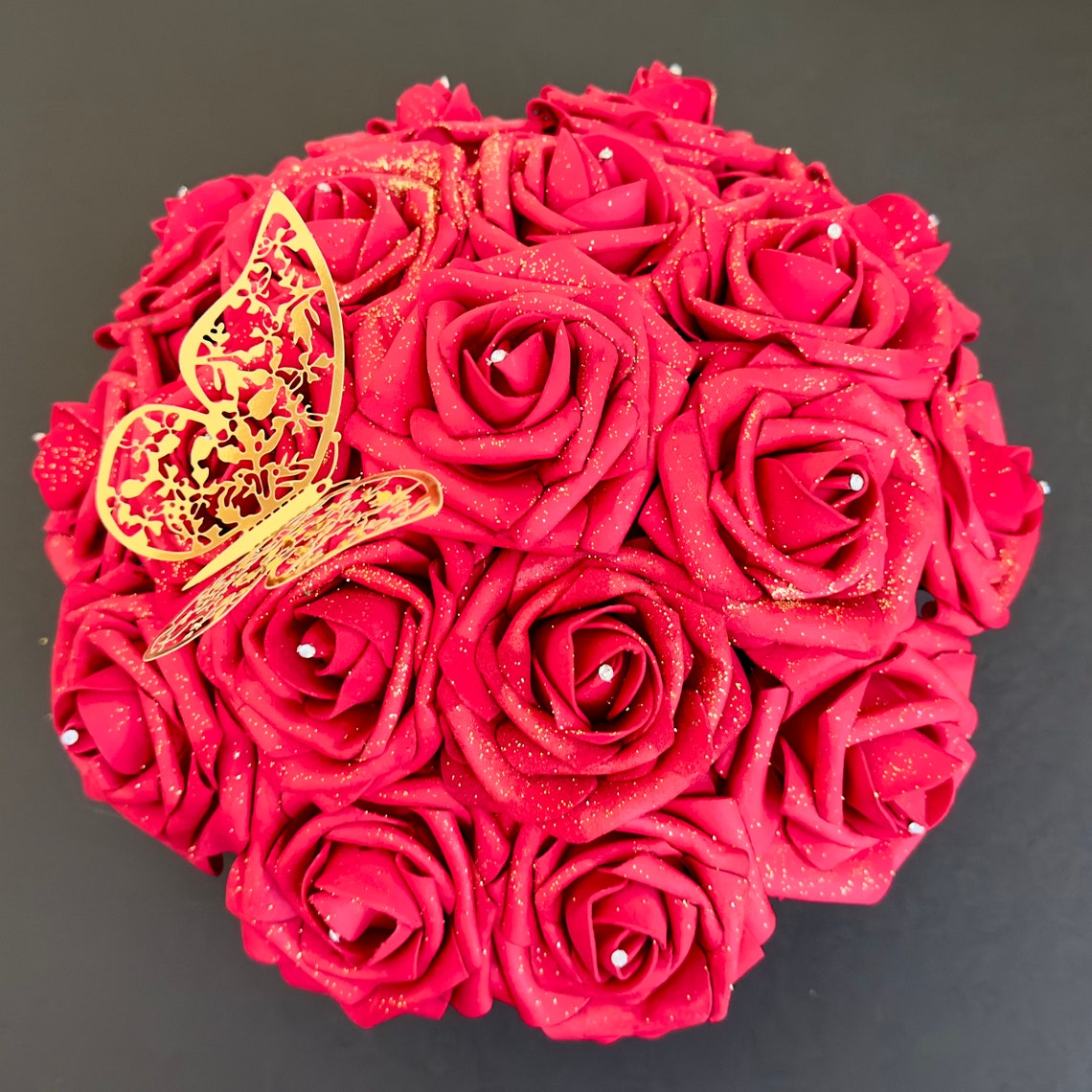 Red Rose Box Round Box With Roses Mothers Day Bouquet Home - Etsy