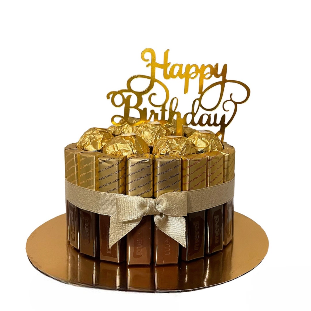 Ferrero Rocher & Merci Chocolate Gift: Birthday Topper - Etsy