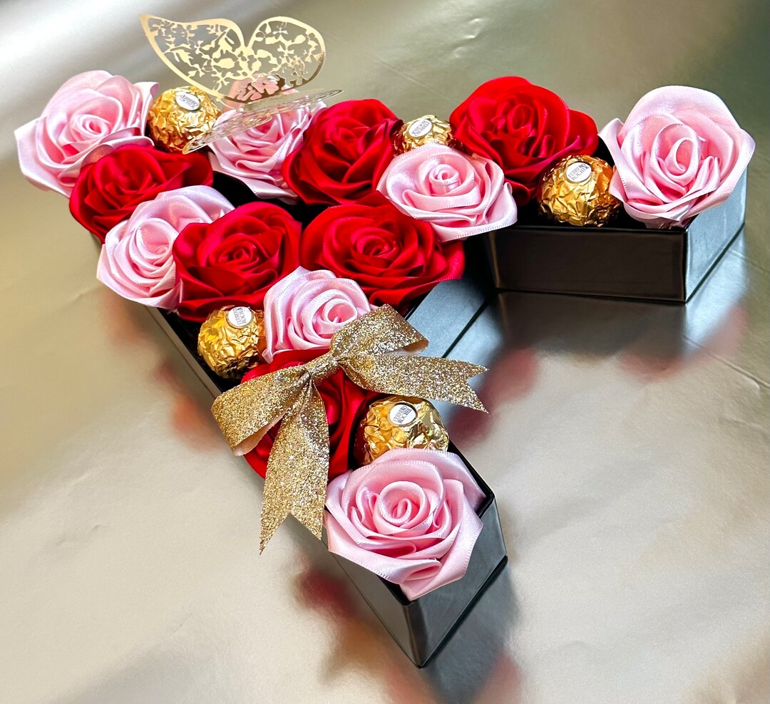 Personalized Floral Letter Box: Ferrero Rocher Chocolate Gift - Etsy