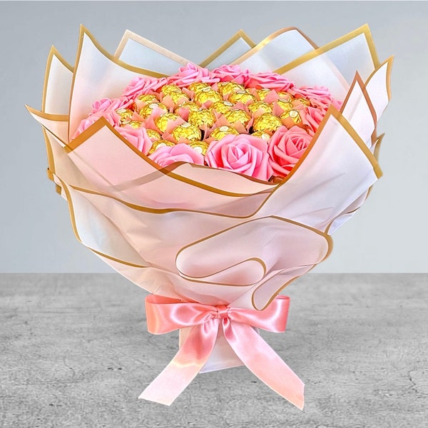 Pink Rose Bouquet - Etsy