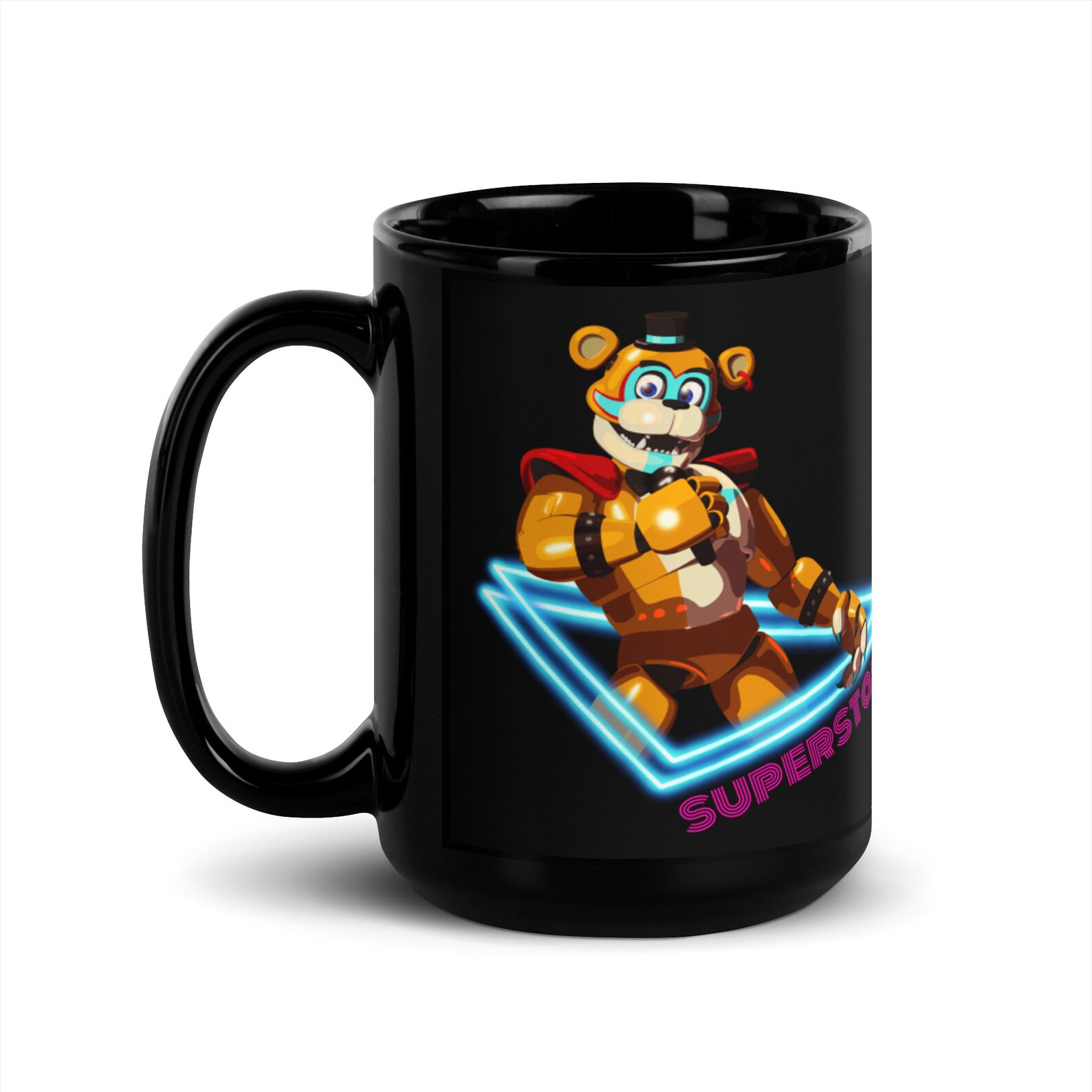 FNAF Five Nights at Freddys: Security Breach Freddy Black Glossy Mug - Etsy