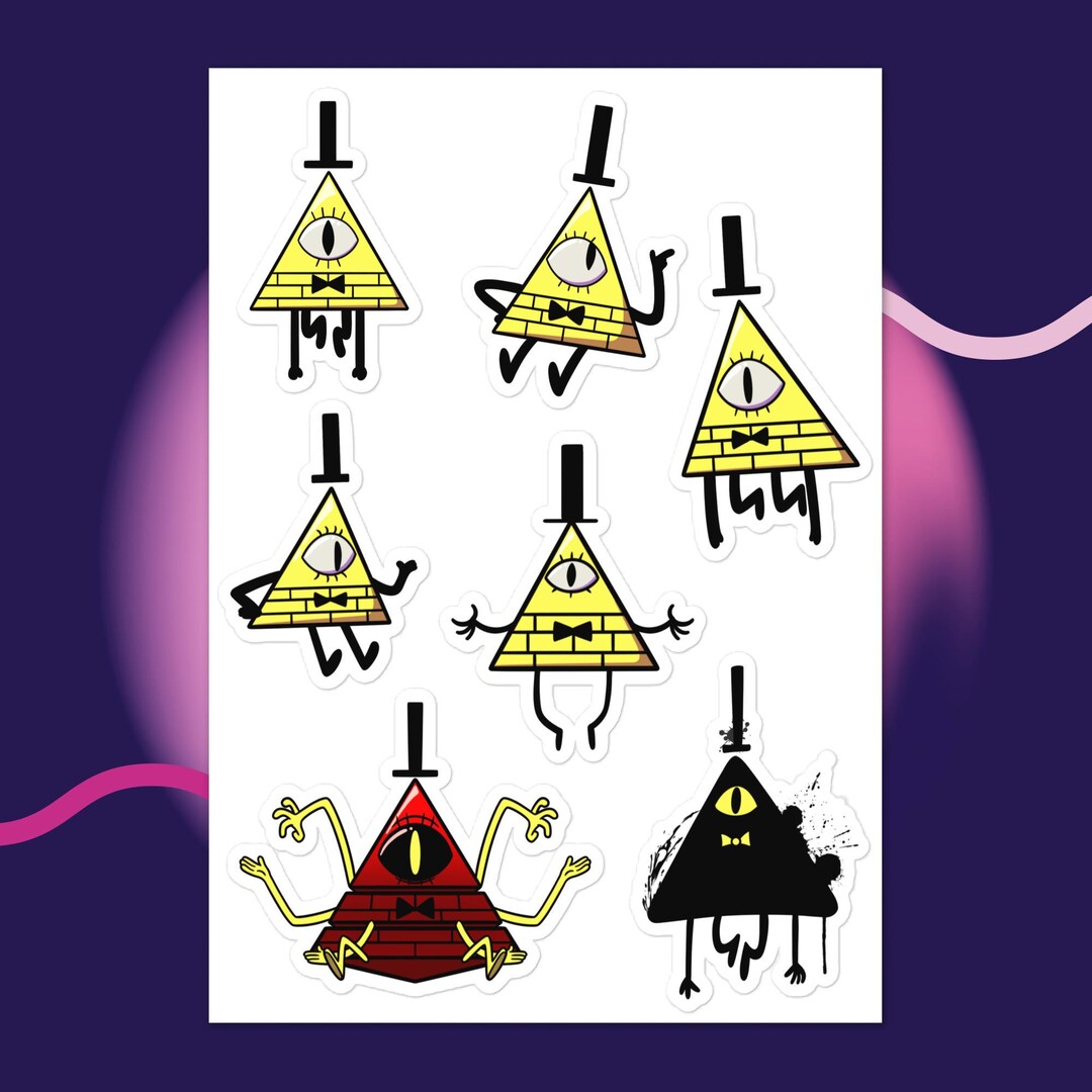Gravity Falls Bill Cypher Sticker Sheet - Etsy
