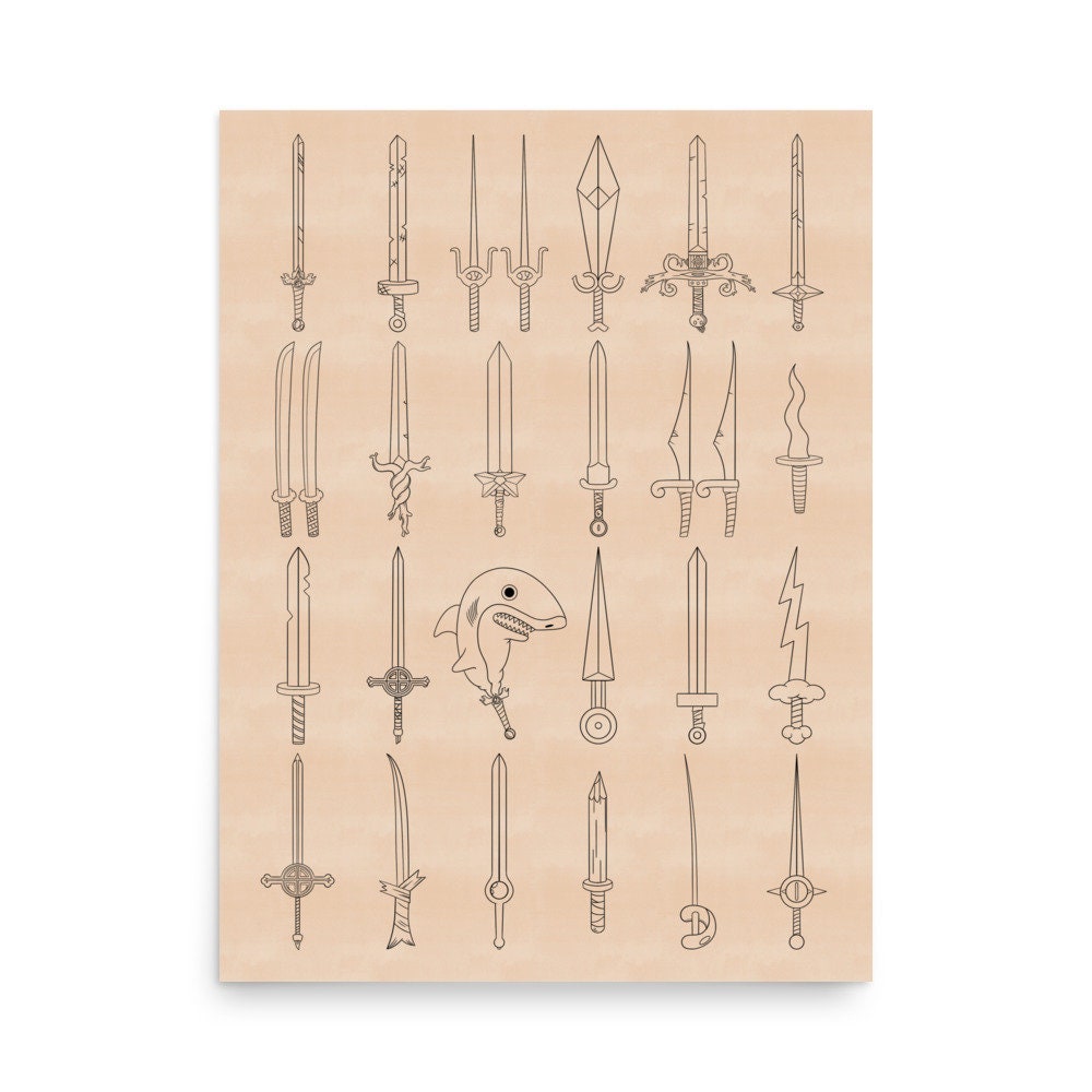 Adventure Time Sword Poster - Etsy
