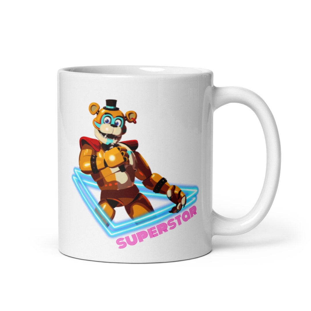 FNAF Five Nights at Freddy’s: Security Breach Freddy White Glossy Mug ...