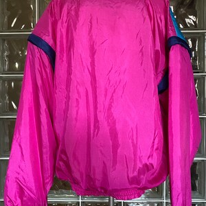 New Retro Wave Race Car Windbreaker Neon Pink Blue and Purple With ...
