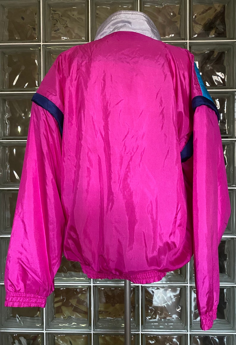 New Retro Wave Race Car Windbreaker Neon Pink Blue and Purple With ...