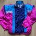 New Retro Wave Race Car Windbreaker Neon Pink Blue and Purple With ...