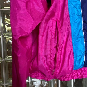 New Retro Wave Race Car Windbreaker Neon Pink Blue and Purple With ...