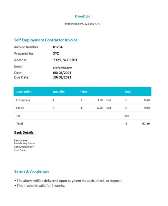 Invoice Template for Excel Automount Invoice Template - Etsy