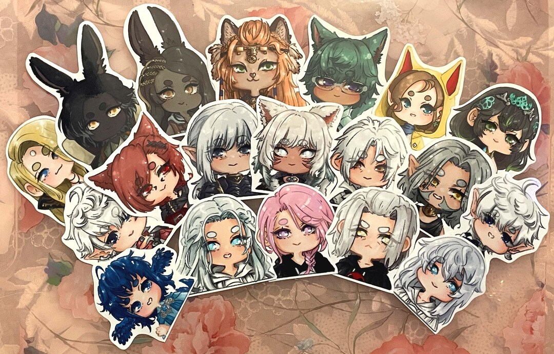 FFXIV Chibi Vinyl Stickers - Etsy