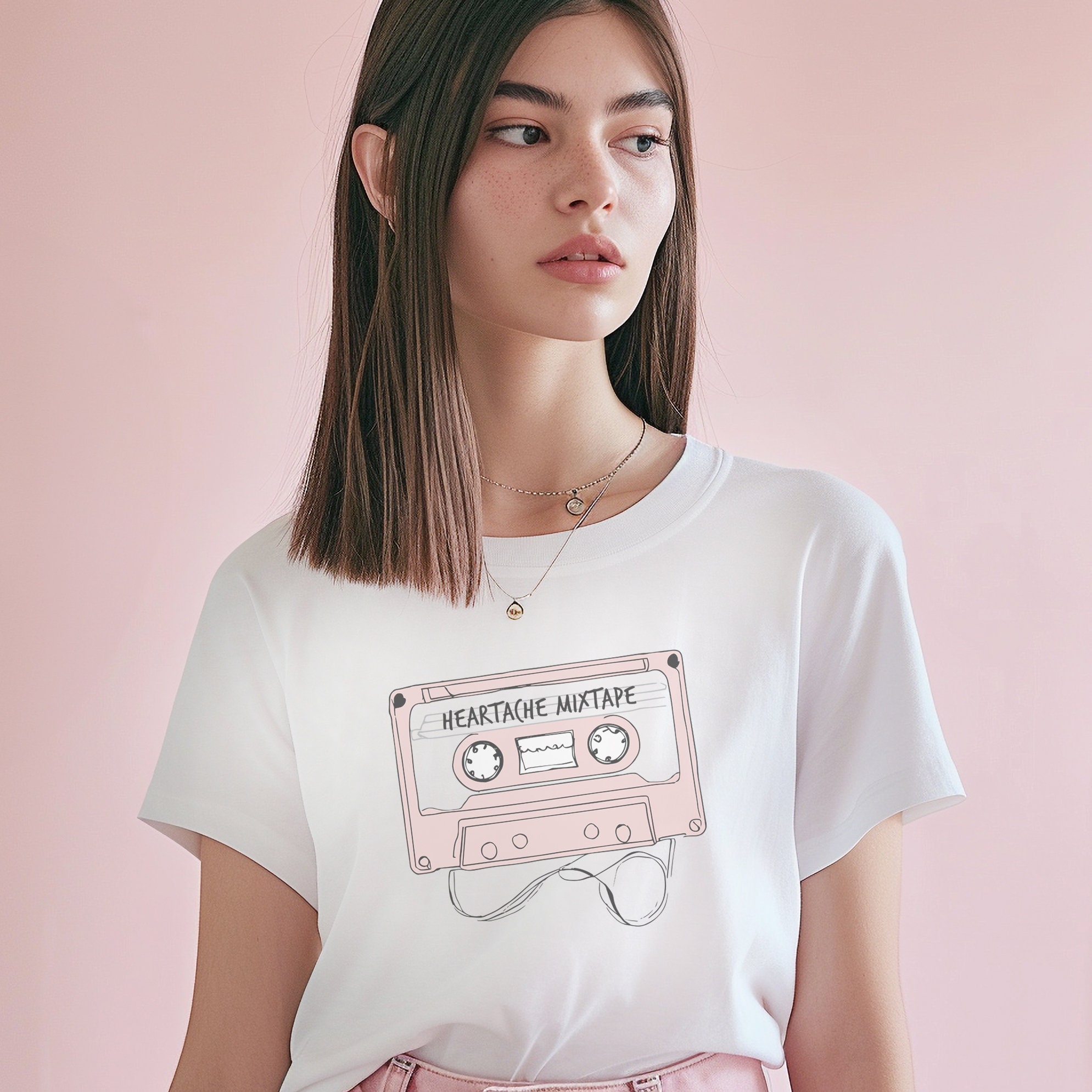 Heartache Mixtape Y2K Aesthetic Vintage Cassette Tape Shirt 80s and 90s ...