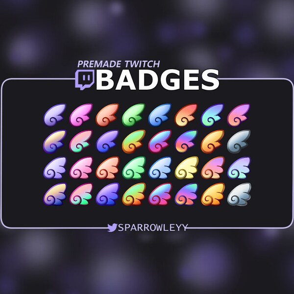 Angel Wing Twitch Badge - Etsy