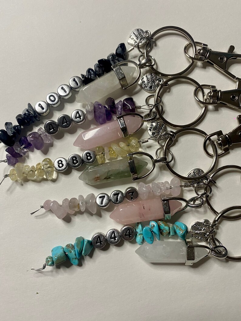 Angel Number Keychain Customize Your Own | Etsy