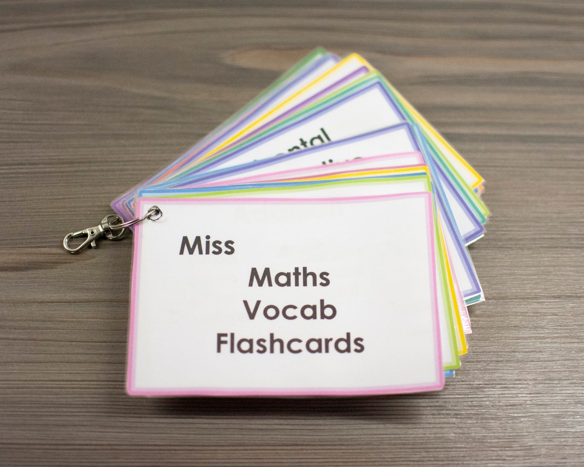 Math Vocabulary Flashcards - Etsy
