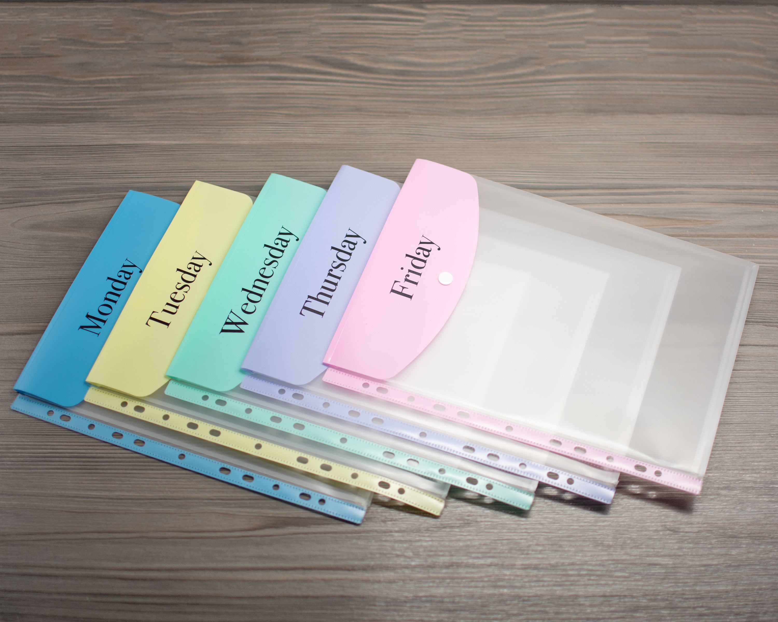 Set of 5 Custom Named A4 Plastic Wallets - Etsy UK