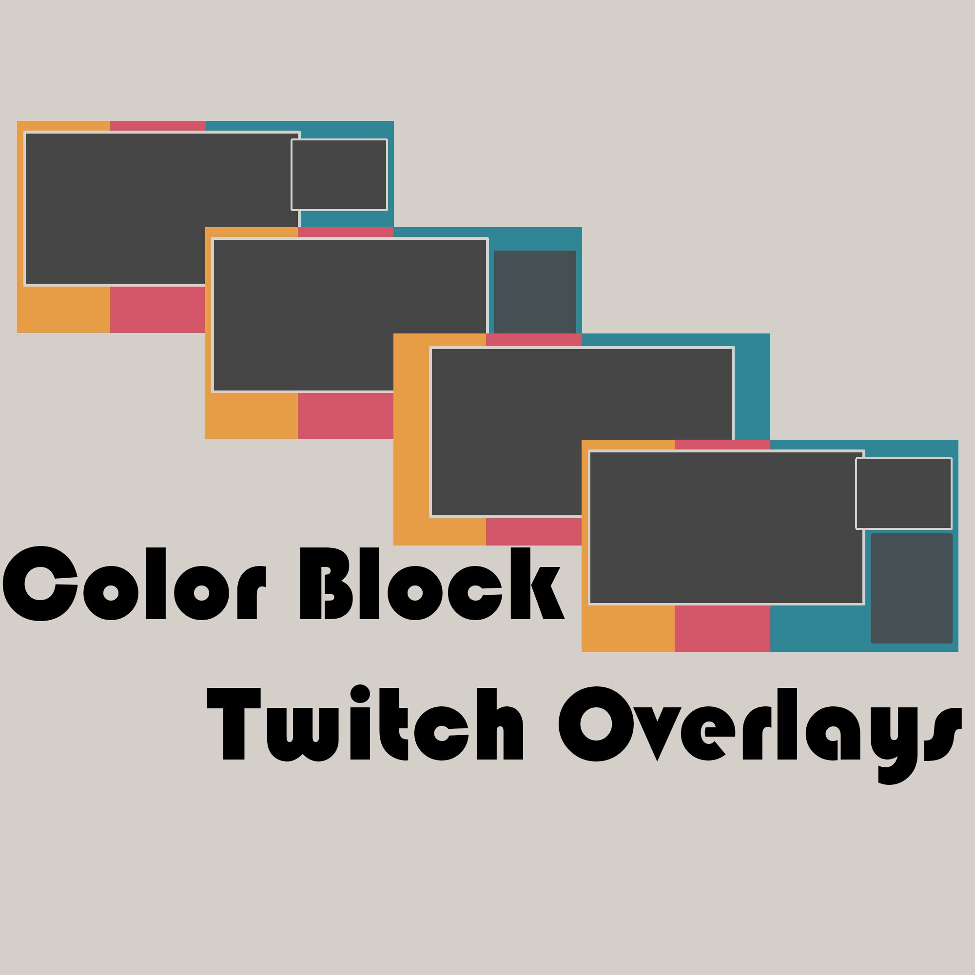 OG Color Block Live Stream Overlays Transparent Overlays Twitch Youtube ...