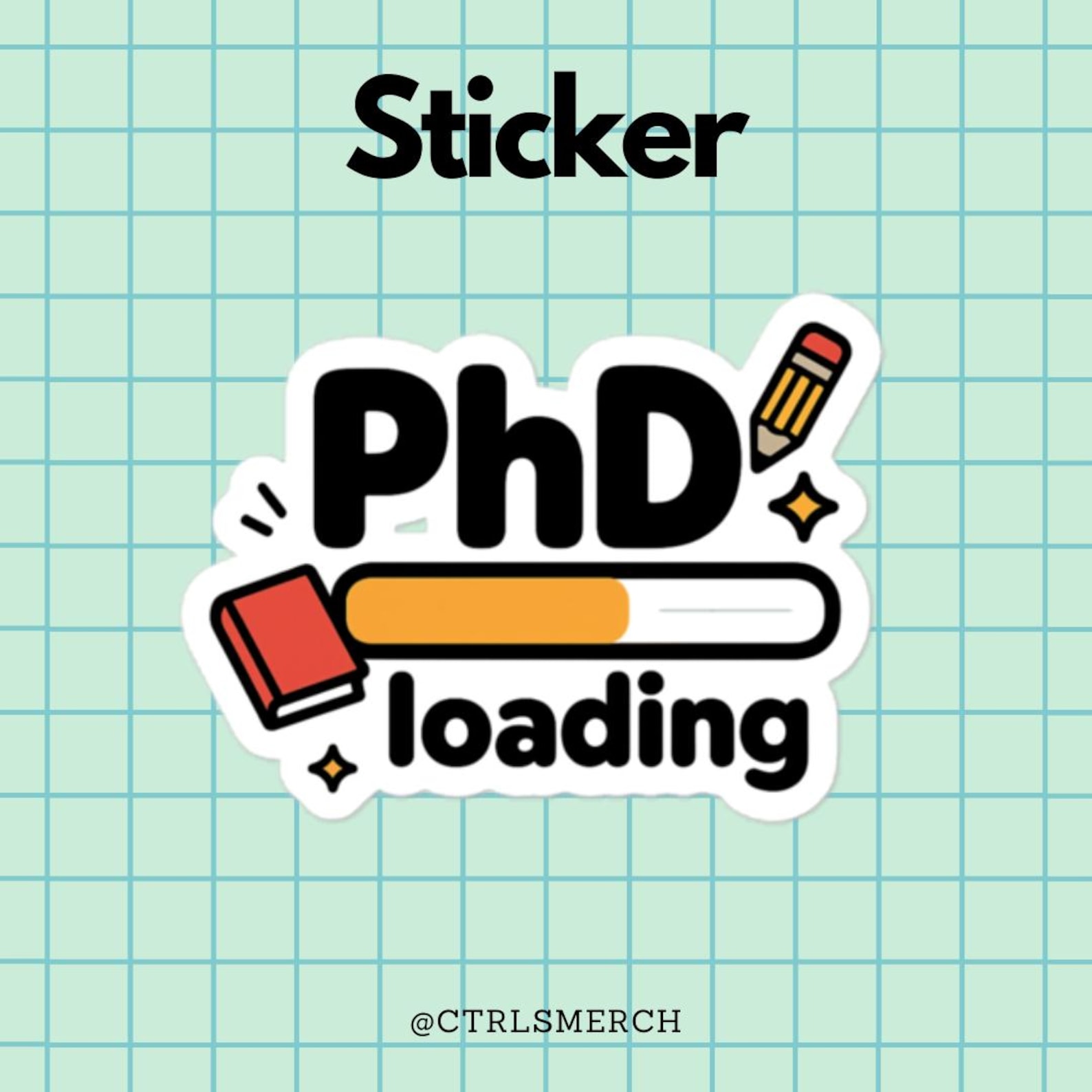 Phd Loading Sticker – Funny Academic Vinyl Sticker for Grad Students - Etsy