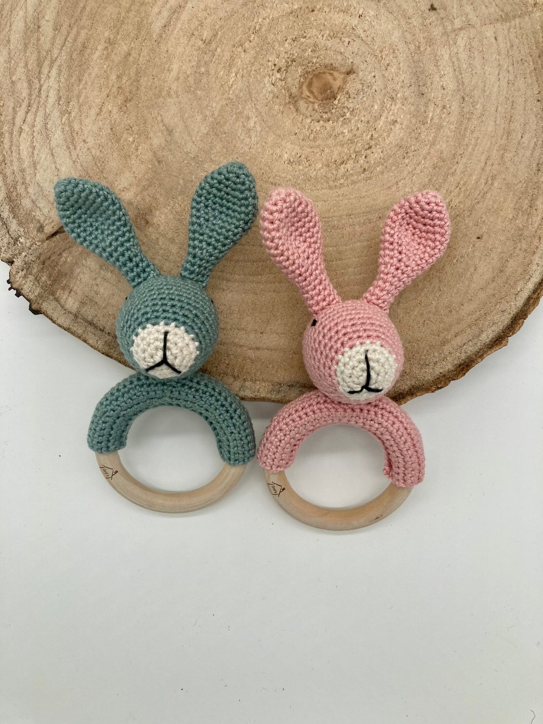 Personalized Crochet Rabbit Rattle - Etsy