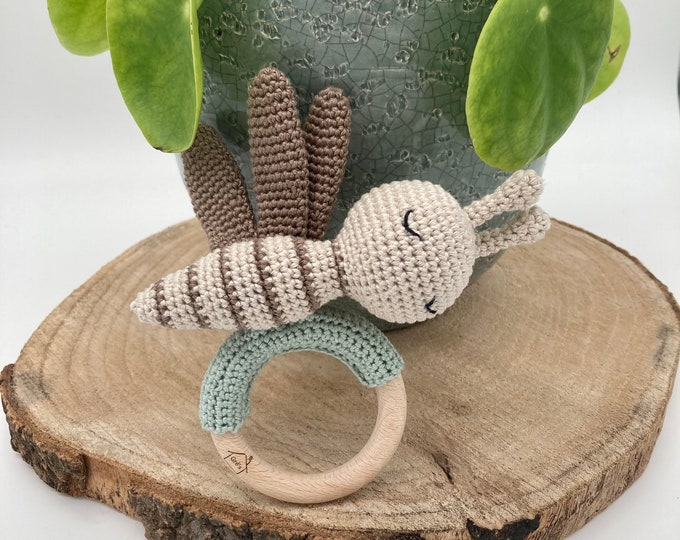 Personalized Crochet Dragonfly Rattle - Etsy