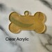 Dog Bone Acrylic Blank Ornament, Blank Ornament, Dog Bone Blank ...