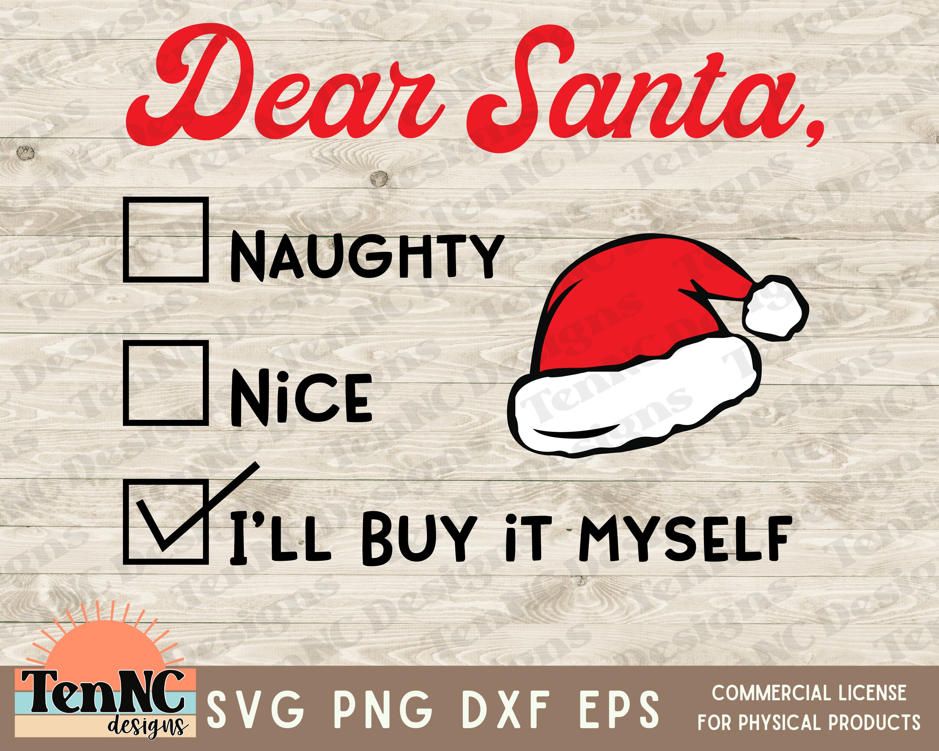 Dear Santa Svg, on the Naughty List, Santa Kid's Shirt, Kid's Christmas ...