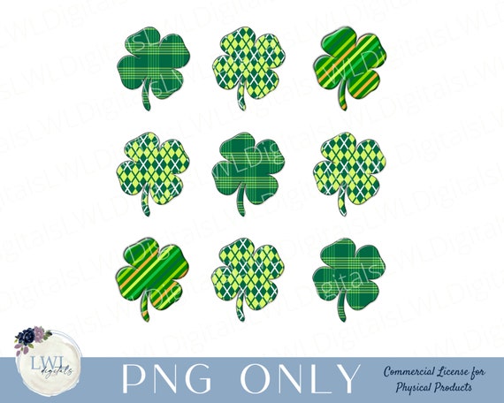Multi Shamrock Png Clover Png Multi Clover Png St Patricks | Etsy