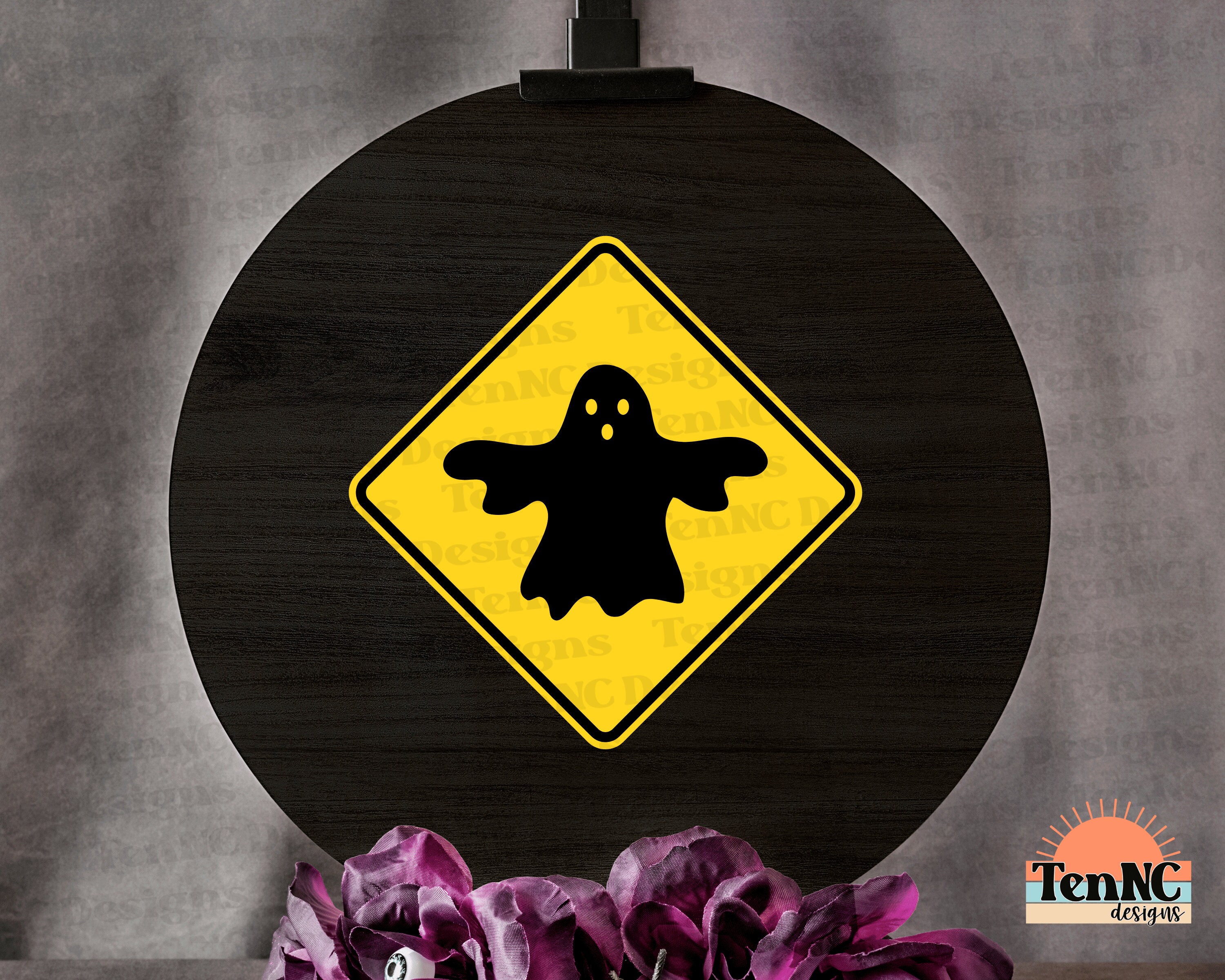 Ghost Crossing Svg-halloween Ghost Svg-halloween Caution Sign - Etsy