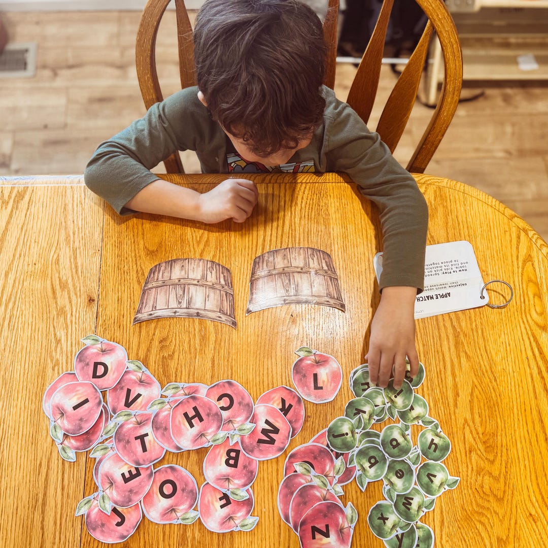 Apple Alphabet and Counting Game for Kids and Toddlers - Montessori ...
