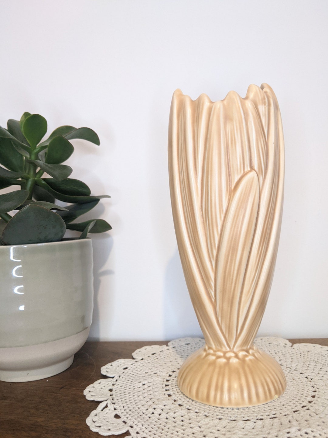 Vintage Sylvac England Cream Vase - Etsy