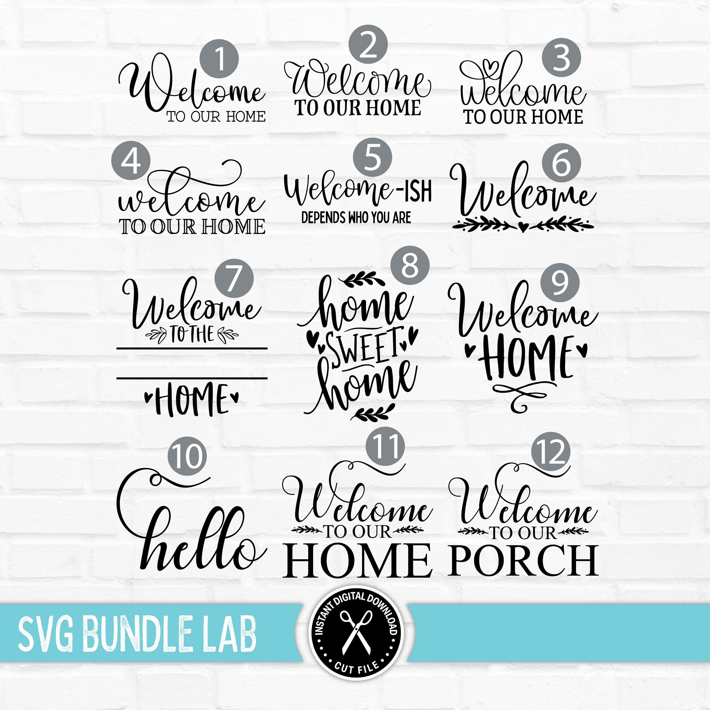 Welcome Svg Bundle Hand Lettered Welcome Sign Svg Welcome - Etsy