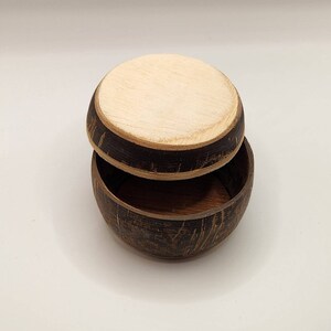 Handmade Coconut Shell Container With Flat Top Cover - Etsy