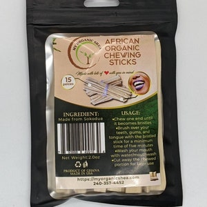 Natural African Chewing Stick/natural Stick Toothbrush (15pcs per Pack ...