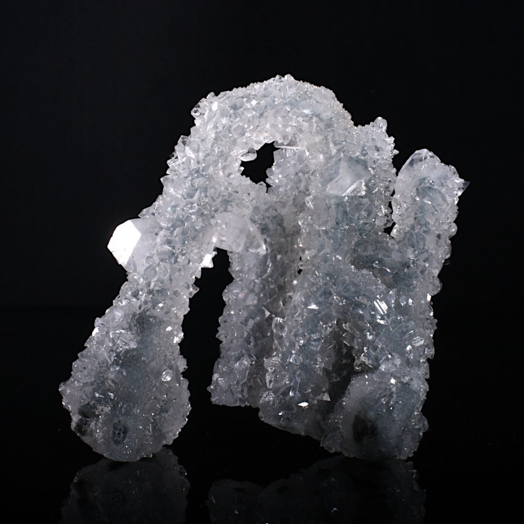 Collector Specimen Apophyllite Stalactite Formation on Blue-gray ...