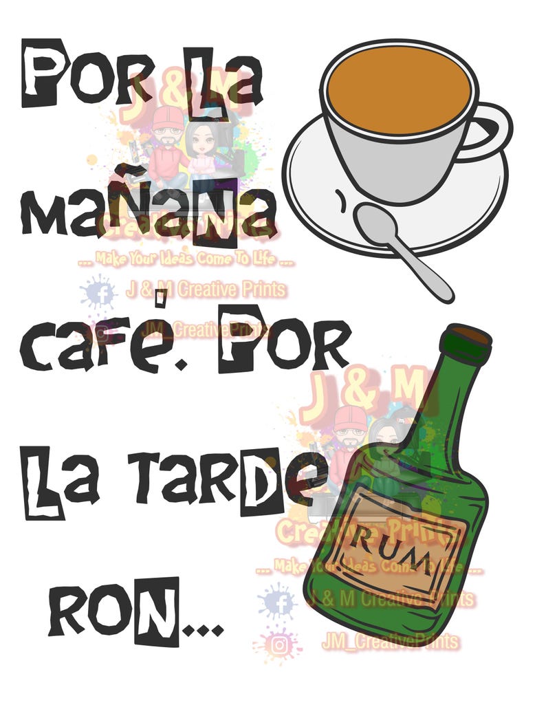 Cafe Con Ron Dtmf Svg-png File / Pfknr / Puertorico / Puertorican / Por ...