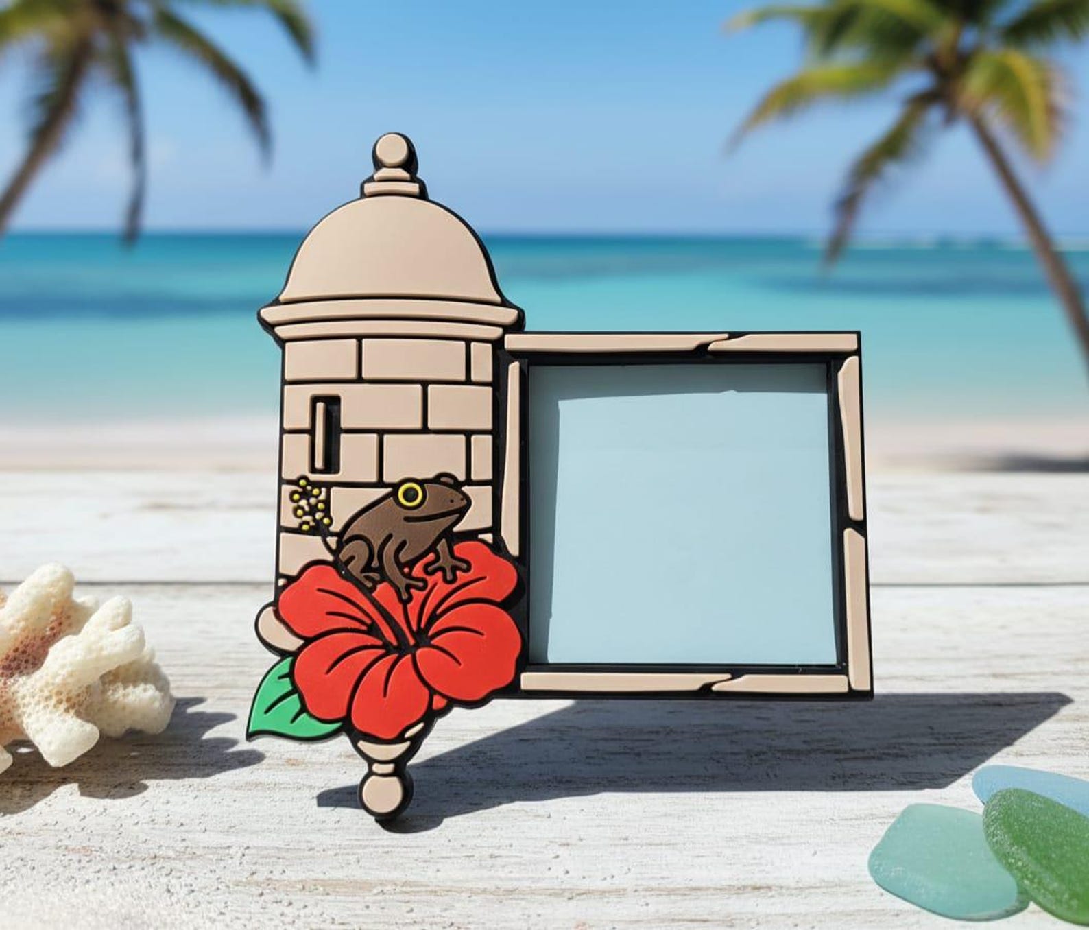 Puerto Rico Morro & Coqui 3D Printed Sticky Note Holder - Etsy