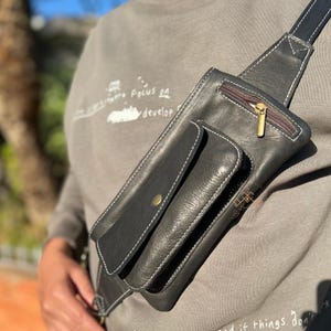 Handmade Shoulder Wallet for Phone and Passport, Leather Smartphone ...