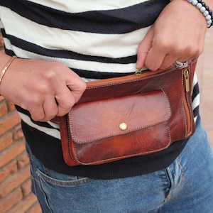 Handmade Shoulder Wallet for Phone and Passport, Leather Smartphone ...