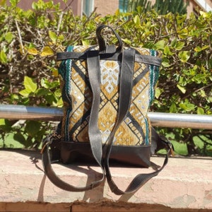 Handcrafted Backpacks Moroccan Kilim, Leather Backpack, Bohemian ...