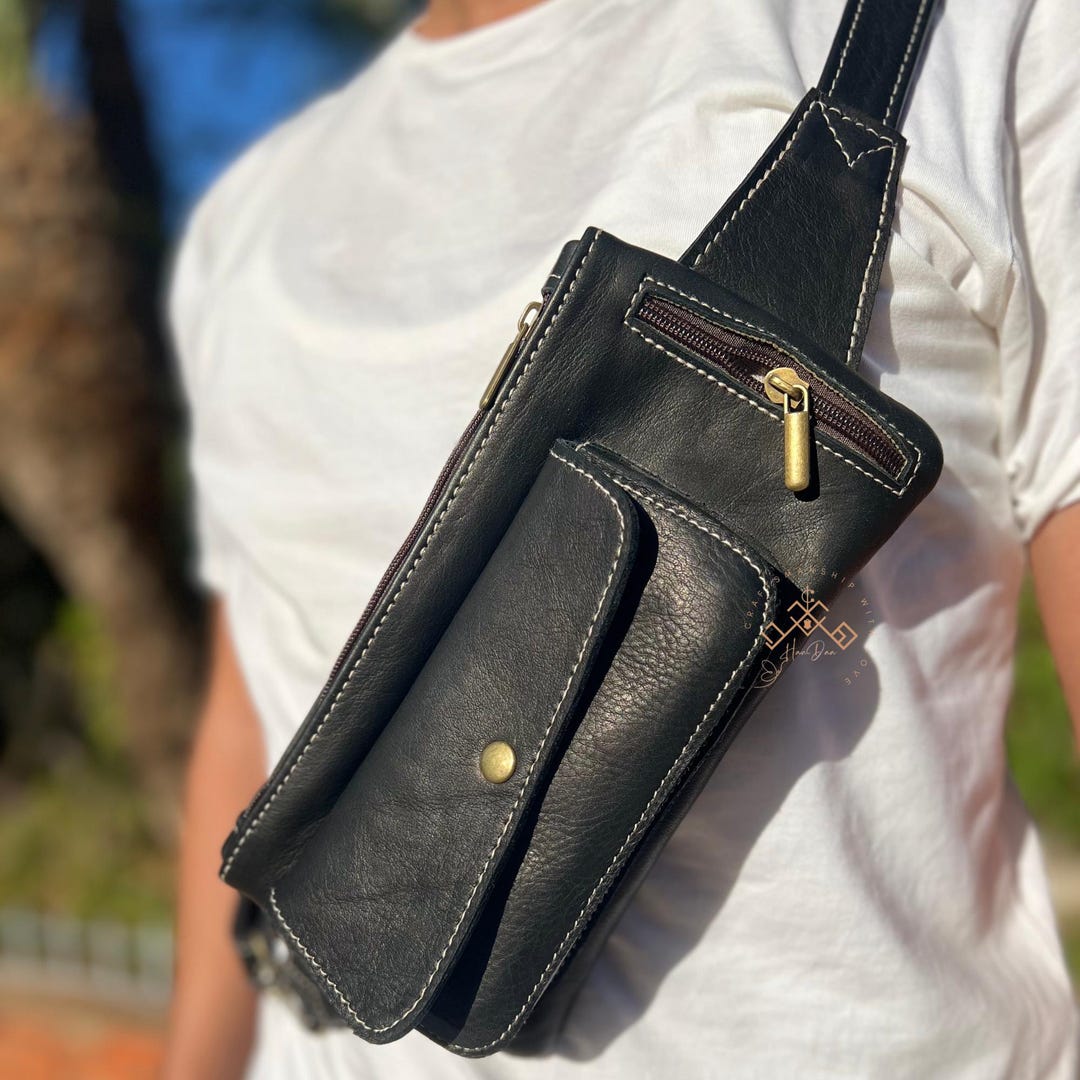 Luxury Sling Bag, Handmade Shoulder Wallet for Phone and Passport ...