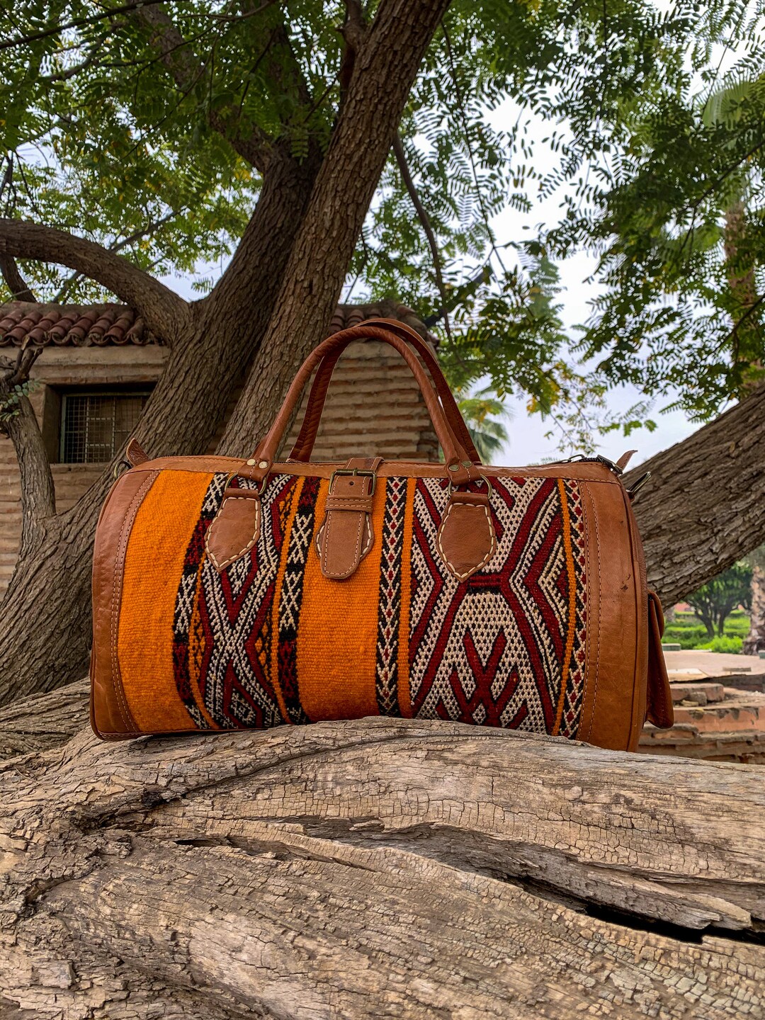 Kilim Weekender Leather Bags, Kilim Travel Carpet Bags, Boho Weekend ...