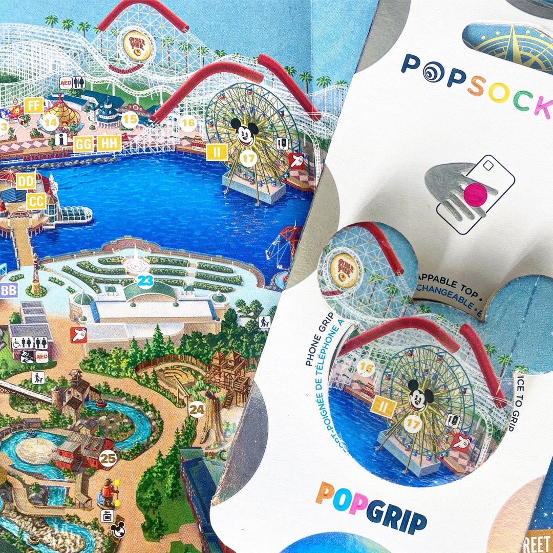 Disney Phone Grips - Disneyland/dca Park Maps - Etsy