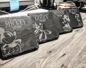 DISNEY COASTERS Absorbent, Natural Stone Coasters That Put the fun in ...