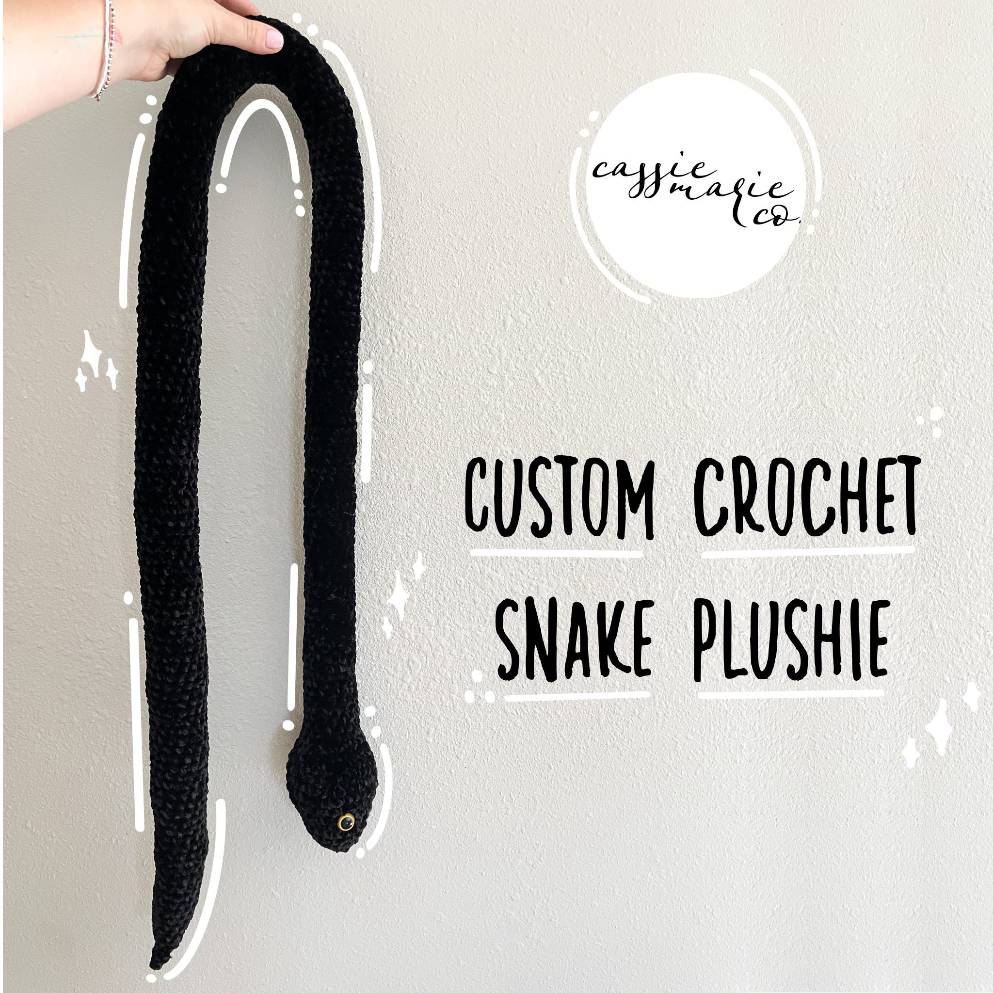 Crochet Snake Plushie Amigurumi Plushy - Etsy