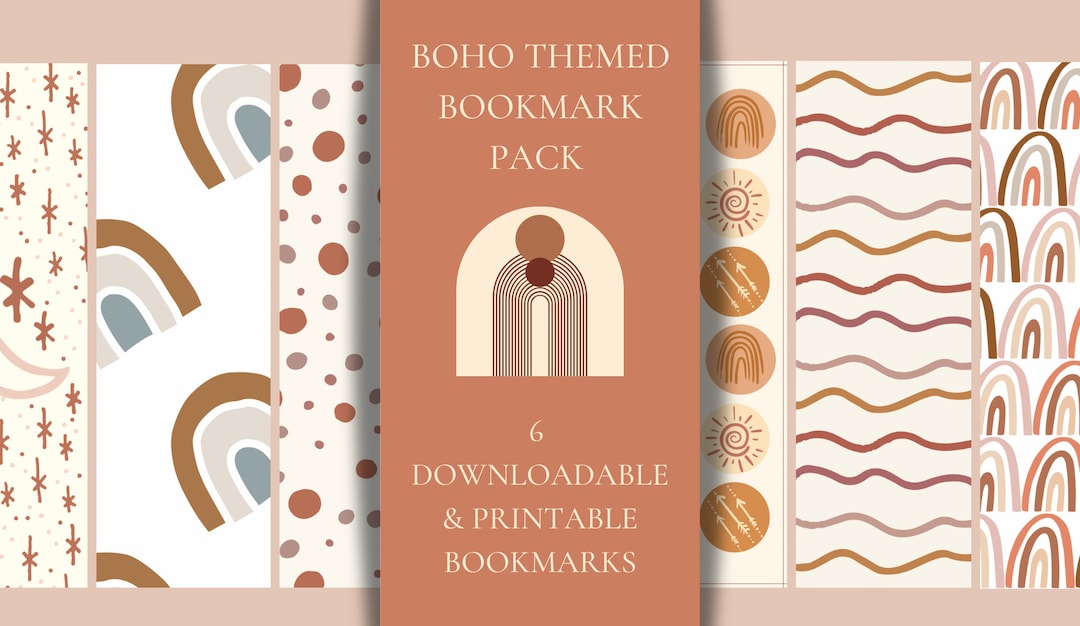Printable Bookmarks ~ the Boho Collection - Etsy