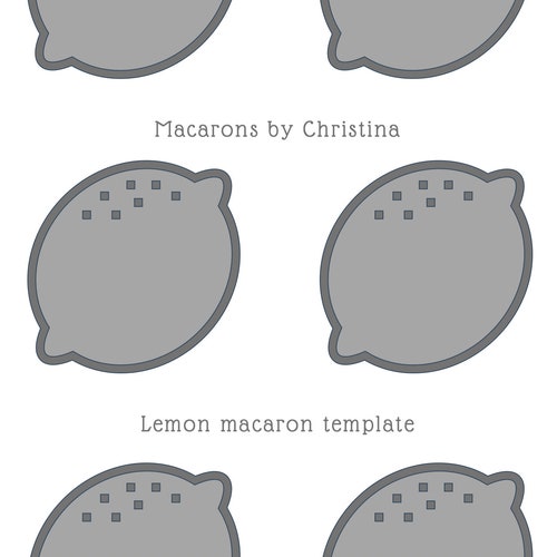 Ghost Macaron Template Etsy